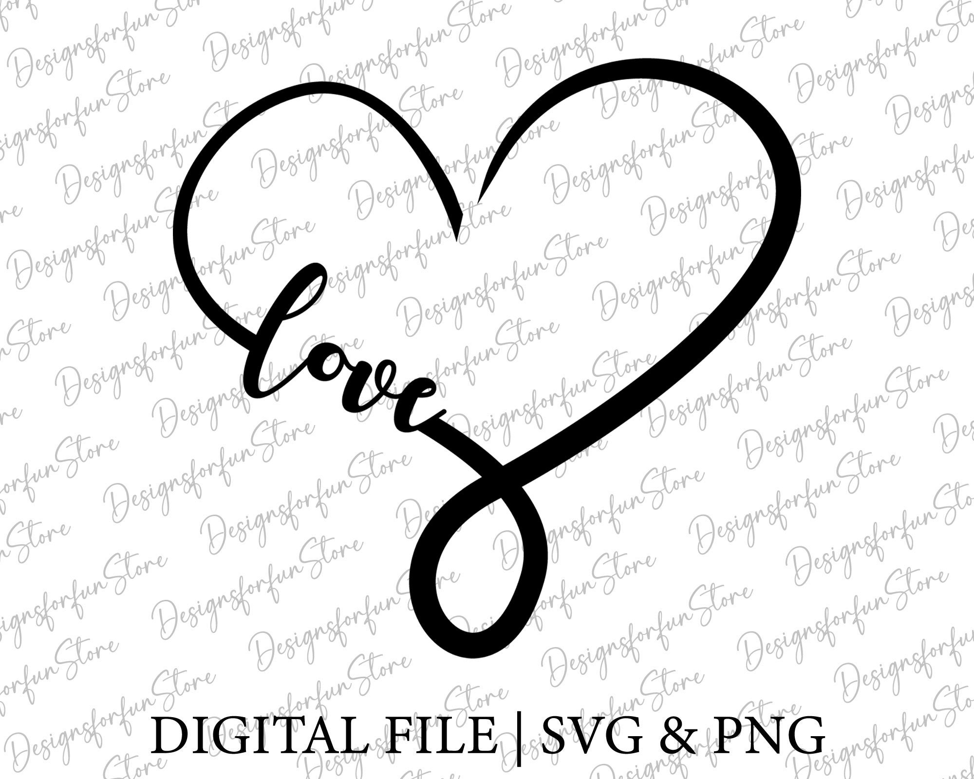 Infinity Love Heart Svg Love Heart Png Infinity Symbol Svg - Etsy