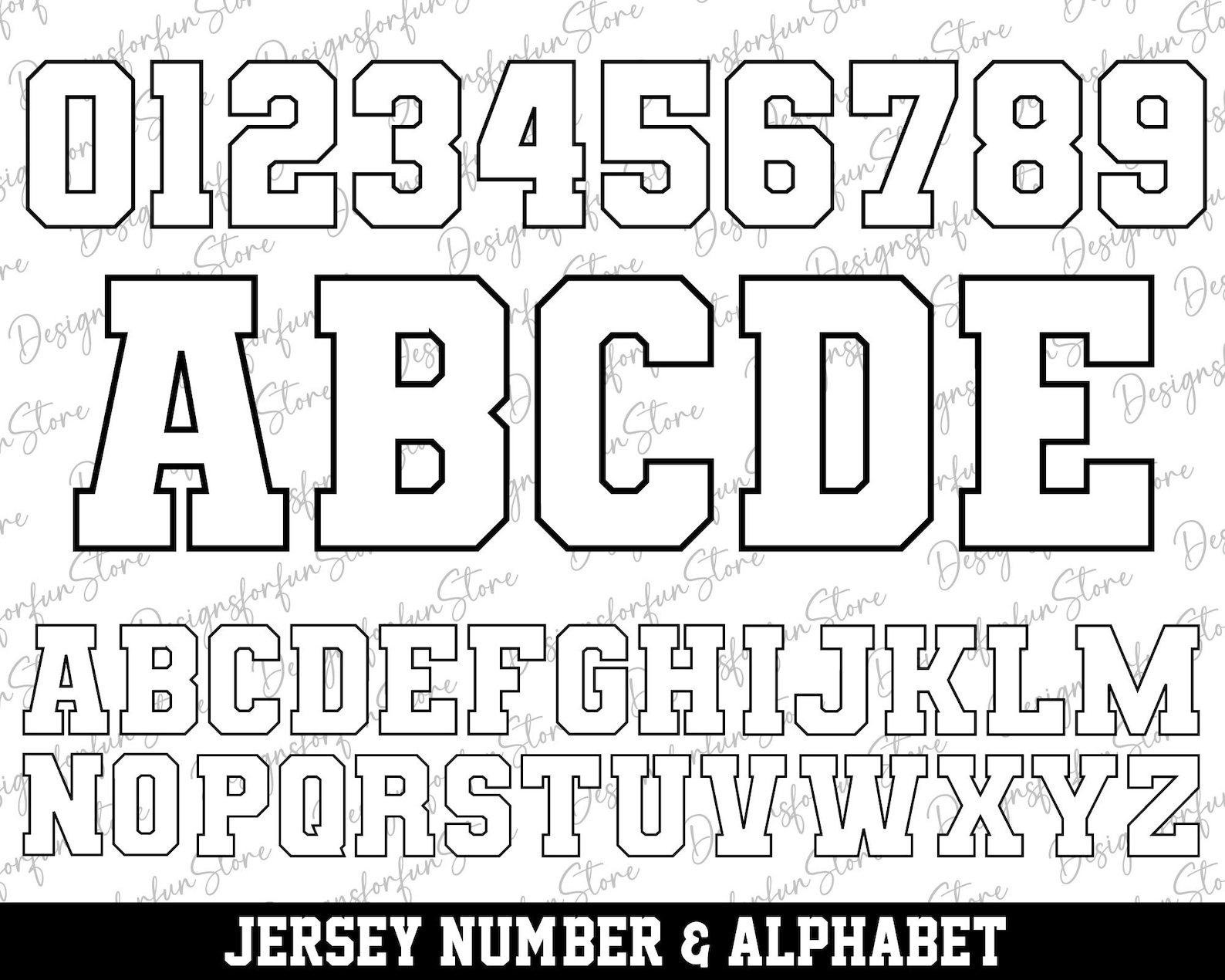 Black Outline Fonts Svg, Jersey Numbers Svg, Alphabet Letter Svg, Fonts ...