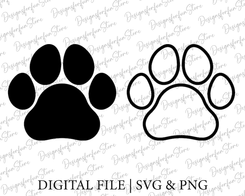 Paw Svg Animal Paw Svg Dog Paw Svg Cat Paw Svg Digital - Etsy
