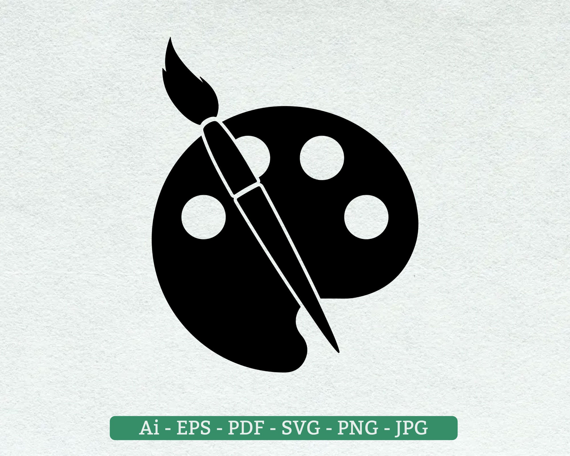 Art Svg Digital Download Paint Palette Svg Paint Brush Svg - Etsy