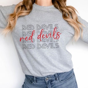 Red Devils Svg, Digital Download, Game Day Svg, Team Mascot Svg, Red ...