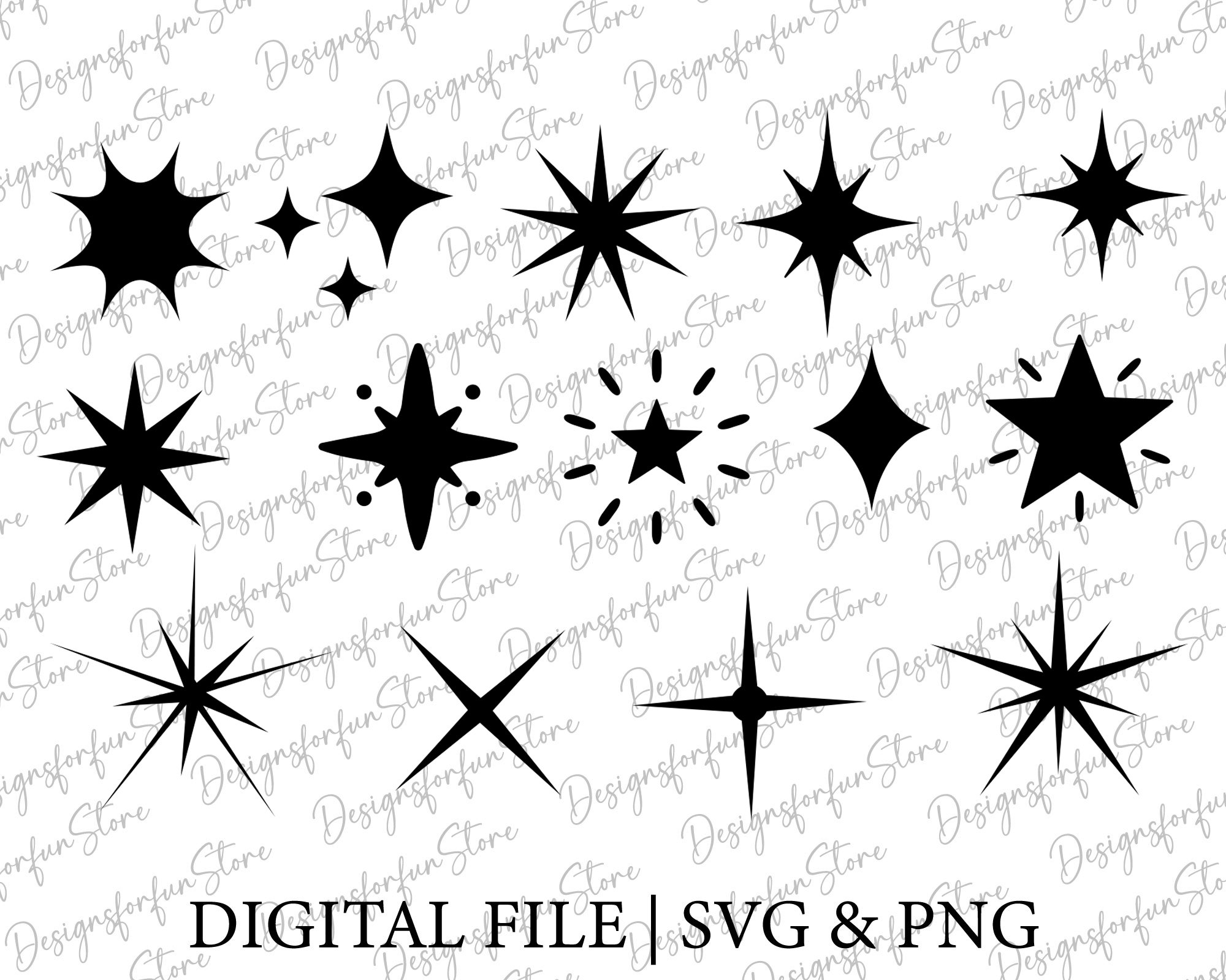 Sparkle Stars Svg, Star Bundle Svg, Sparkle Png, Sparkle Svg, Star Png ...