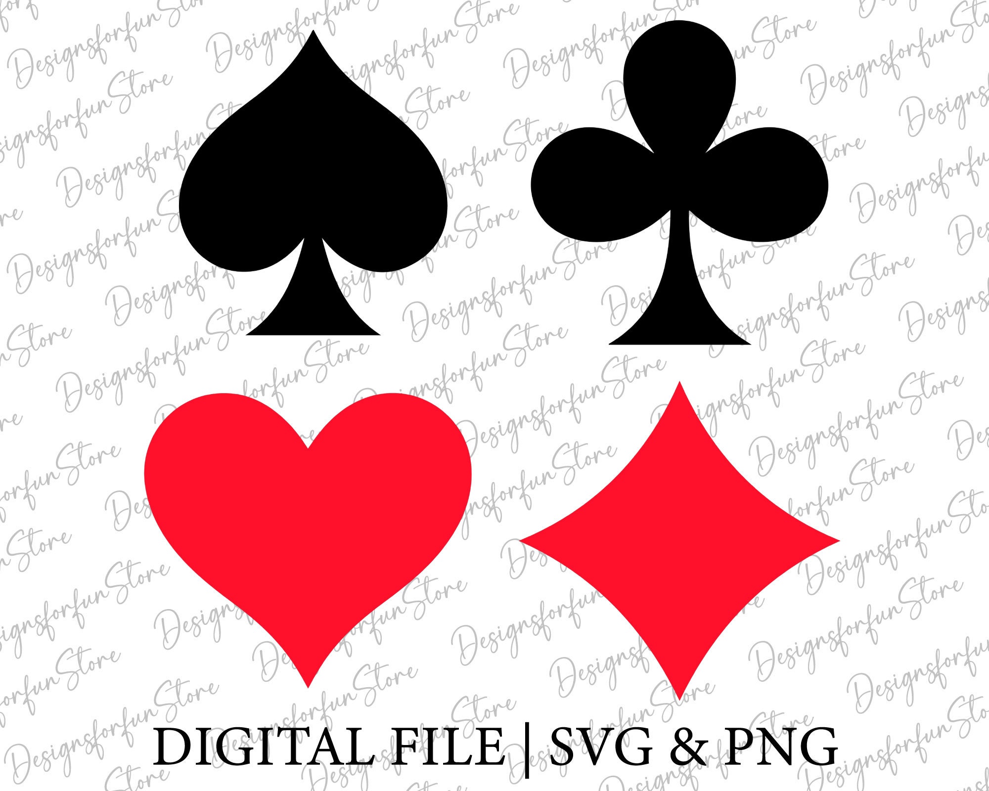 Card Suits Svg Digital Download Playing Cards Svg Poker - Etsy