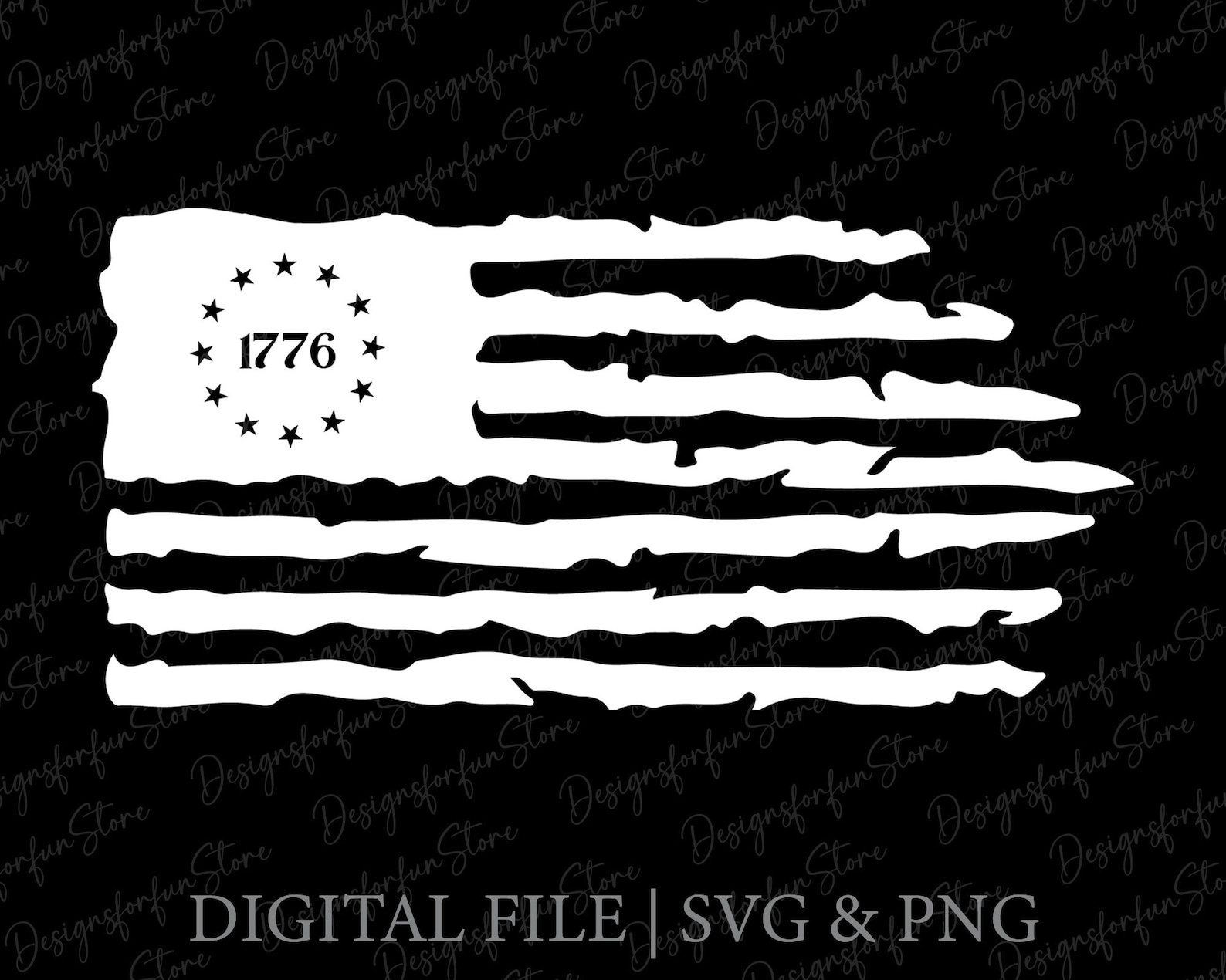 Distressed 1776 Flag Svg Digital Download American Flag Svg - Etsy