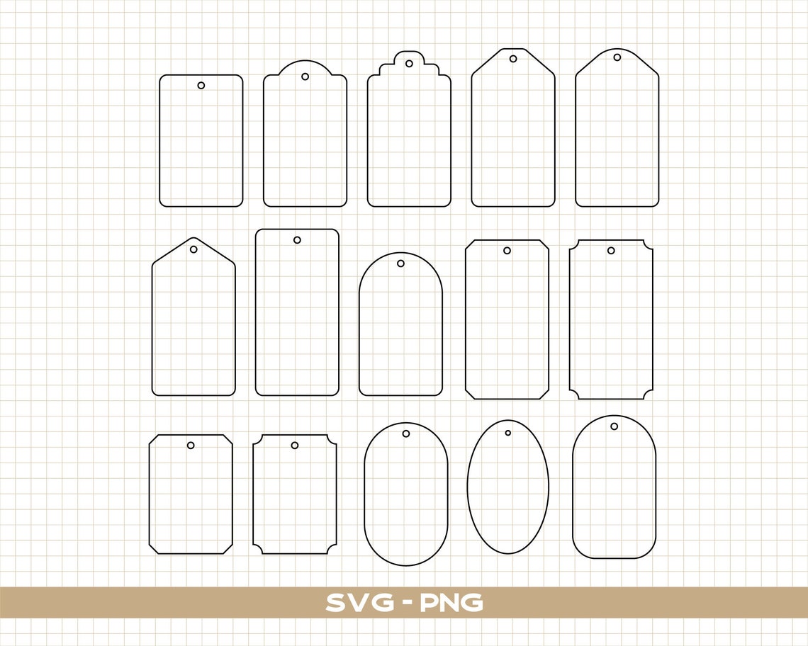 Gift Tag Svg, Tag Outlines Png, Digital Download, Tag Svg, Label Svg ...