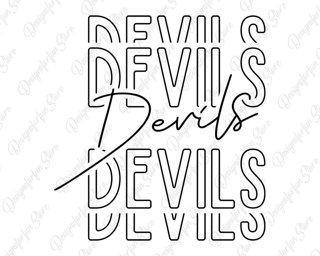 Devils Svg Game Day Svg Team Mascot Svg Devils Mascot Svg - Etsy