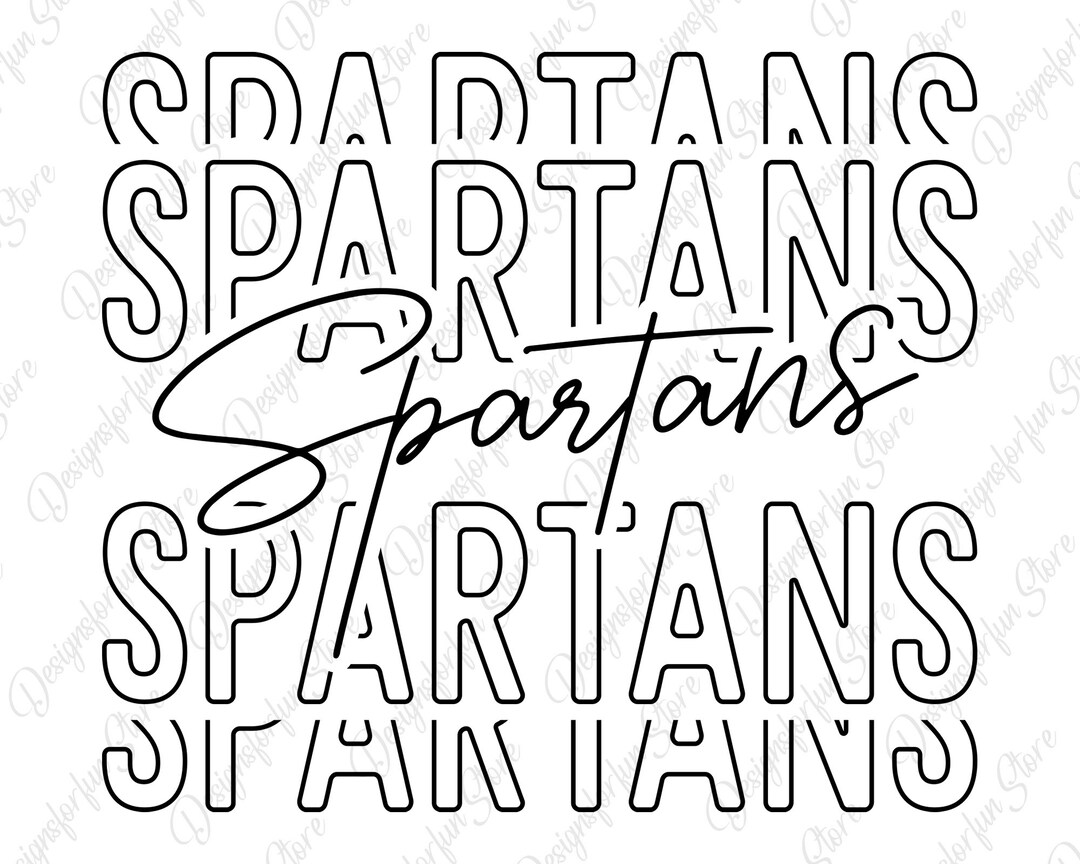 Spartans Svg, Game Day Svg, Team Mascot Svg, Spartans Mascot Svg ...