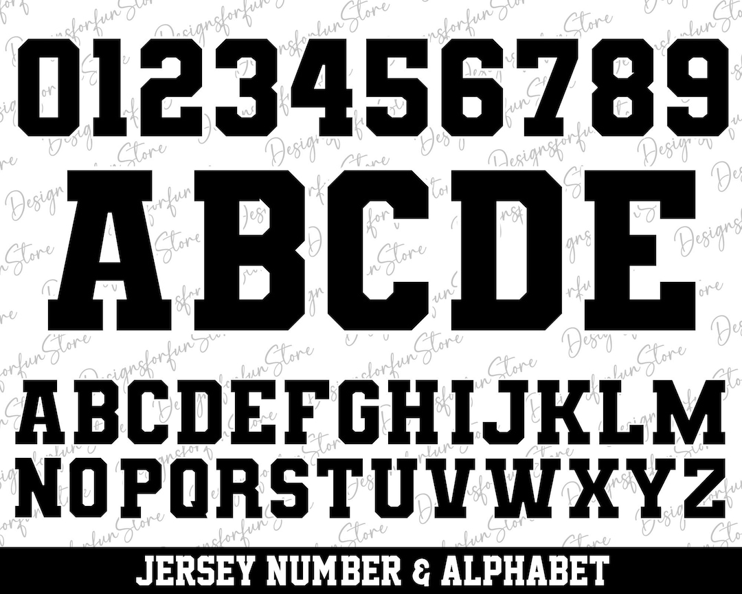 Bold Black Fonts Svg, Jersey Numbers Svg, Alphabet Letter Svg, Fonts ...