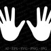 Hand Svg, Digital Download, Handprint Svg, Human Hand Svg, Silhouette ...