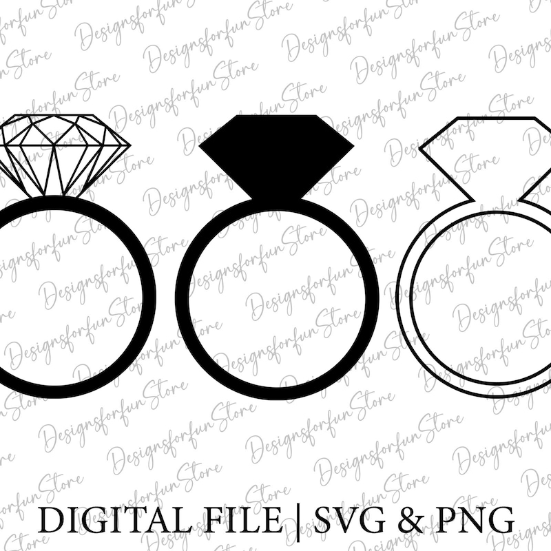 Diamond Ring Svg - Etsy