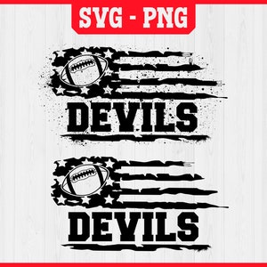 Devils Football Svg USA Flag SVG Devils Svg Game Day Svg - Etsy