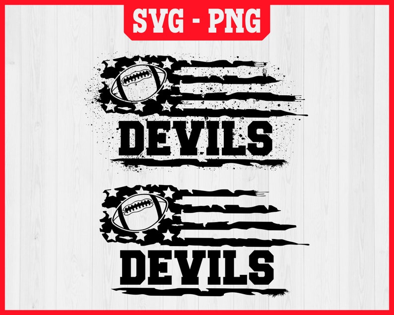 Devils Football Svg USA Flag SVG Devils Svg Game Day Svg - Etsy