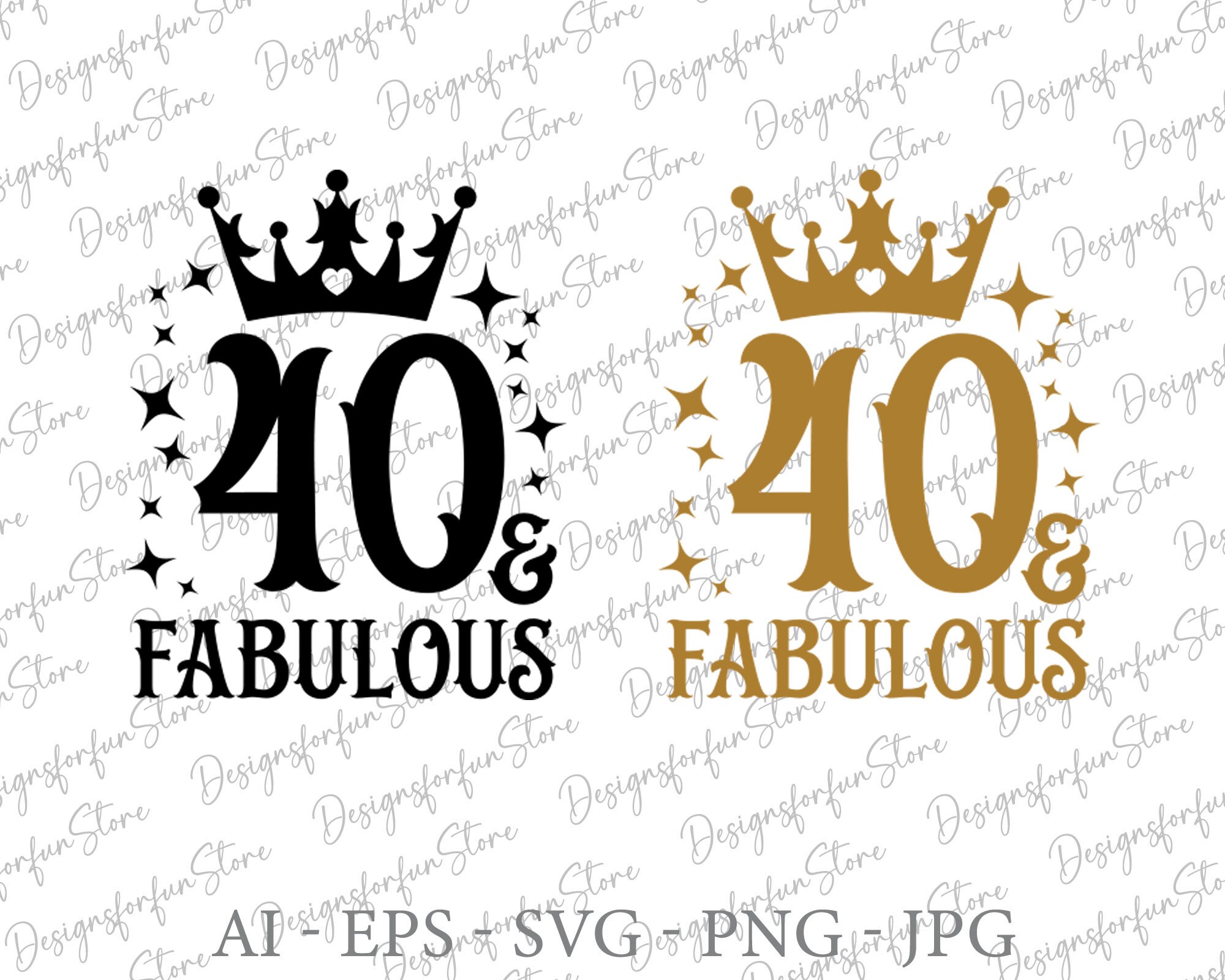Forty Birthday Svg 40th Birthday Svg 40th Birthday Birthday - Etsy