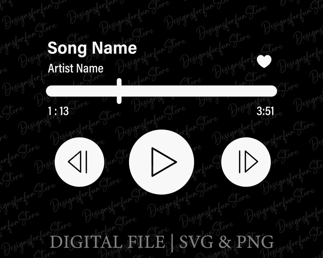 Audio Control Buttons Svg, Music Player Svg, Digital Download, Audio ...