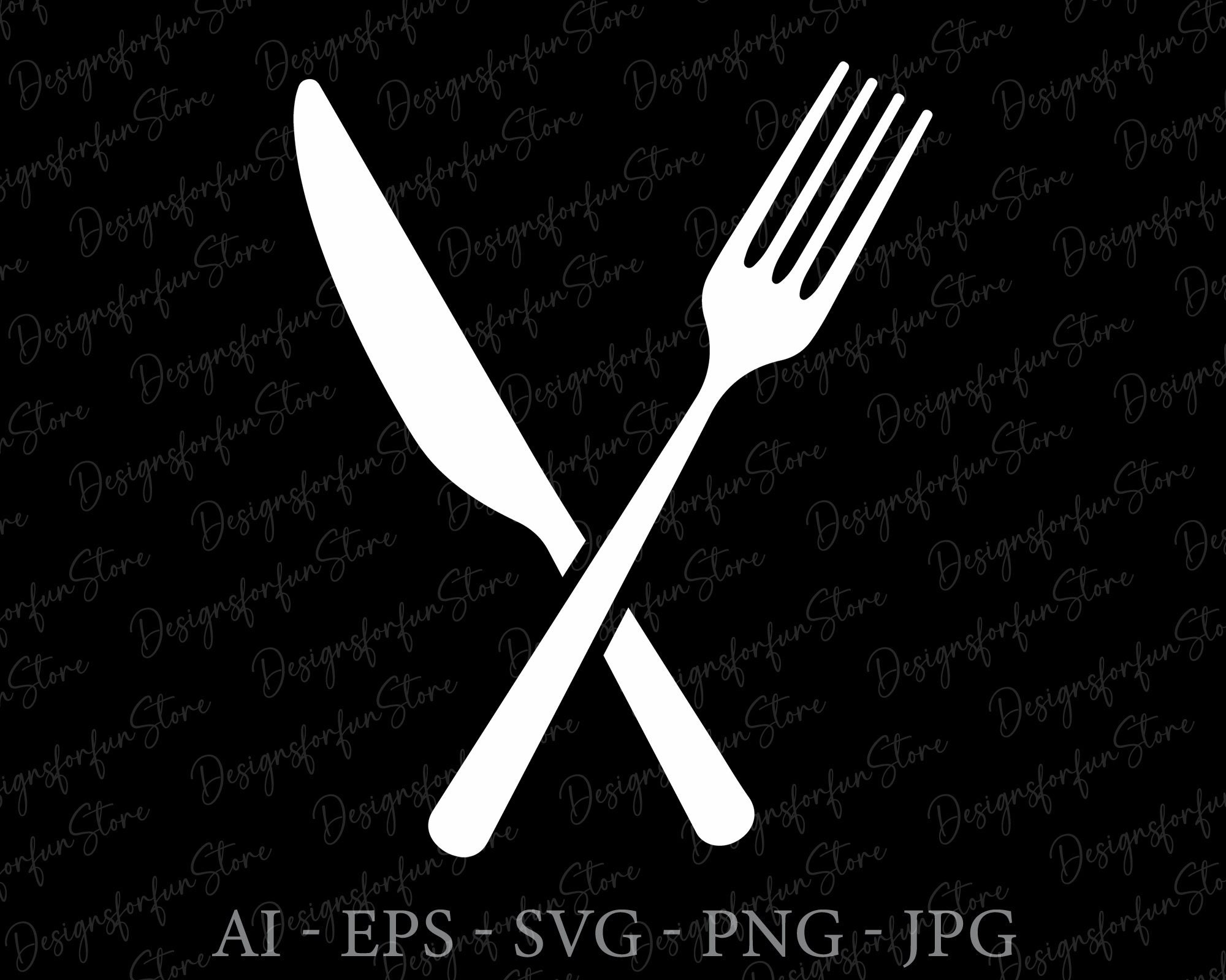 Cutlery Fork Knife Svg Kitchen Svg Digital Download Cutlery - Etsy