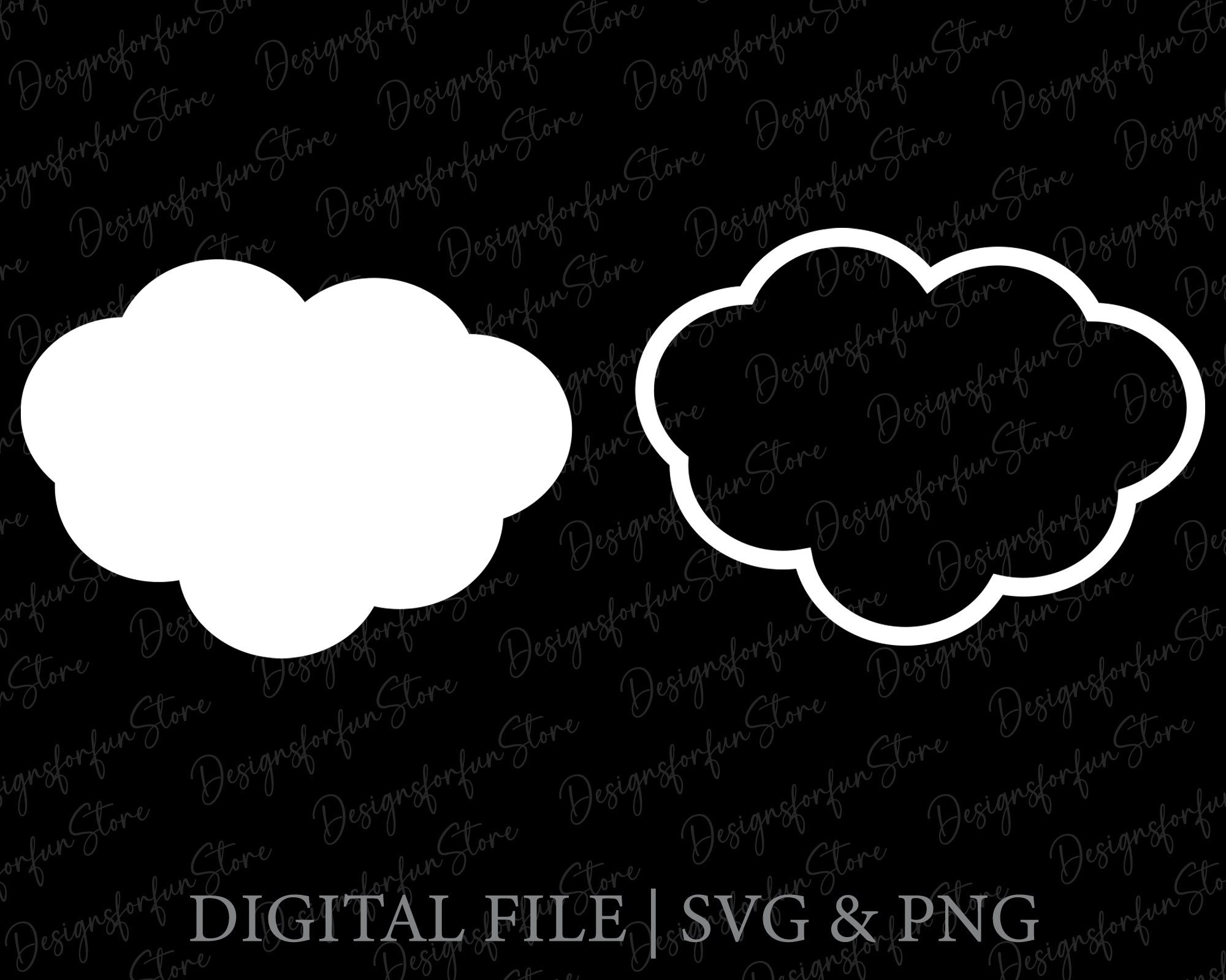 Cloud Svg Digital Download Cloud Outline Svg Weather Svg - Etsy