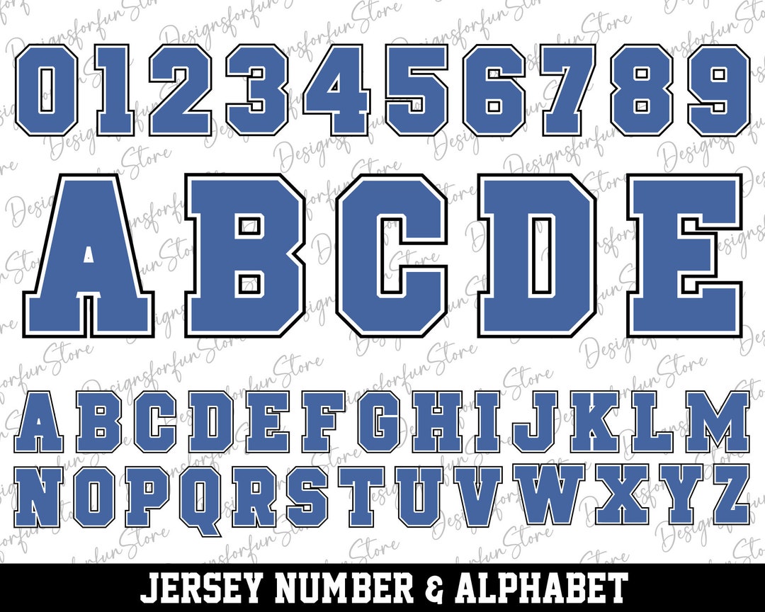 Dark Blue Layered on Black Svg, Jersey Numbers Svg, Alphabet Letter Svg ...