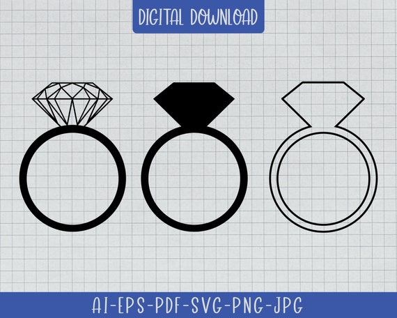 Wedding Rings Svg Engagement Ring Svg Wedding Bands Svg | Etsy