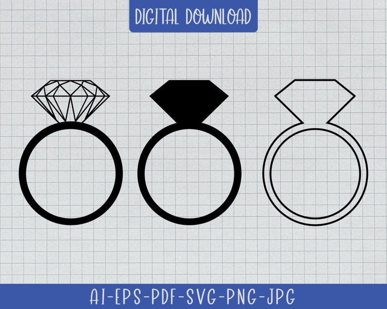 Wedding Rings Svg Engagement Ring Svg Wedding Bands Svg | Etsy