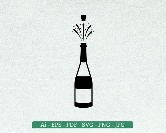 Champagne Svg Digital Download Champagne Bottle Svg Bottle | Etsy