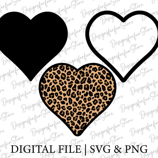 Heart Shape Leopard Print - Etsy