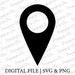 Location Pin Svg, Digital Download, Map Pin Svg, Silhouette, Map Marker ...