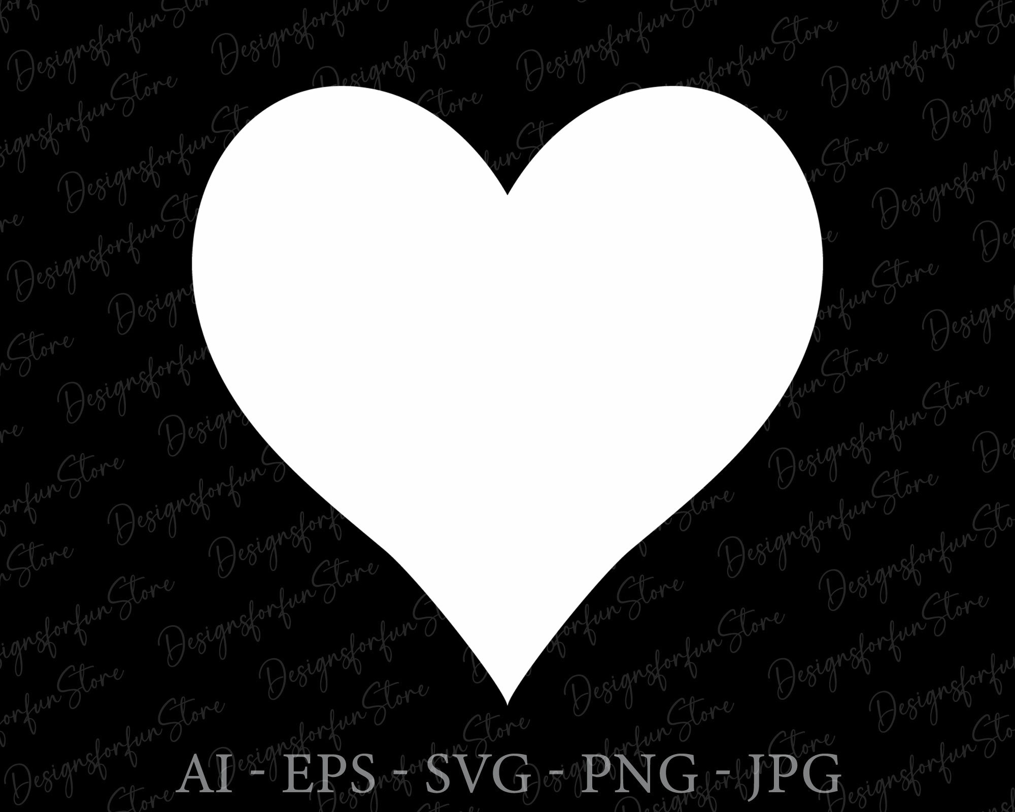 Red Heart Svg Simple Heart Svg Digital Download Heart Png - Etsy