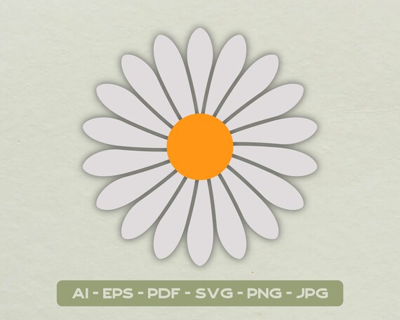 Daisy Flower Svg Retro Daisy Svg Digital Download Floral - Etsy