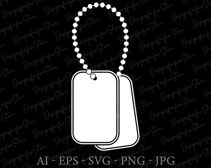 Dog Tag SVG File, Dog Tag DXF, Dog Tag Png, Dog Tags Svg, Dogtag Svg ...