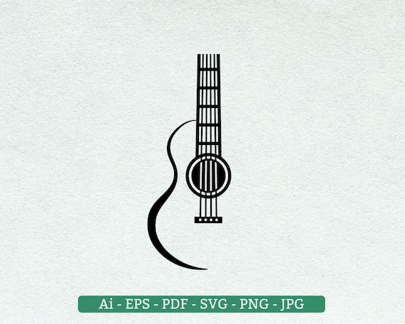 Guitar Svg Digital Download Acoustic Guitar Svg Guitar - Etsy