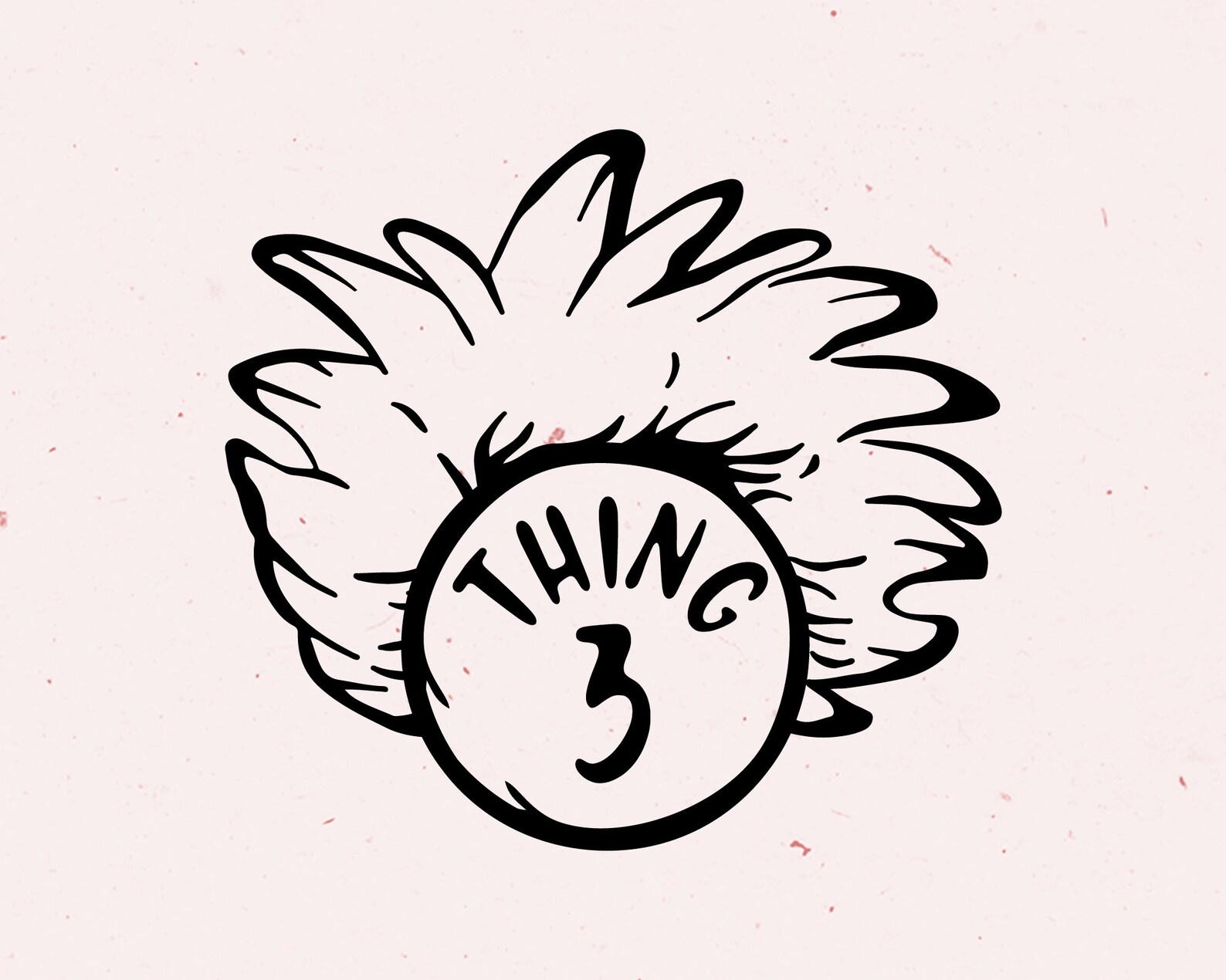 Thing 3 and Thing 4 Svg Dr Seuss Svg Thing 3 Svg Thing 4 | Etsy