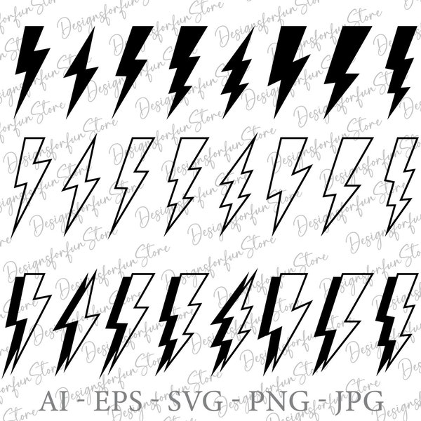 Lightning Svg - Etsy