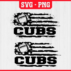 Cubs Football Svg, USA Flag SVG, Cubs Svg, Game Day Svg, Football SVG ...