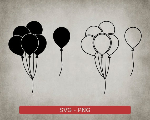 Balloons Svg Digital Download Birthday Balloon Svg Ballon | Etsy