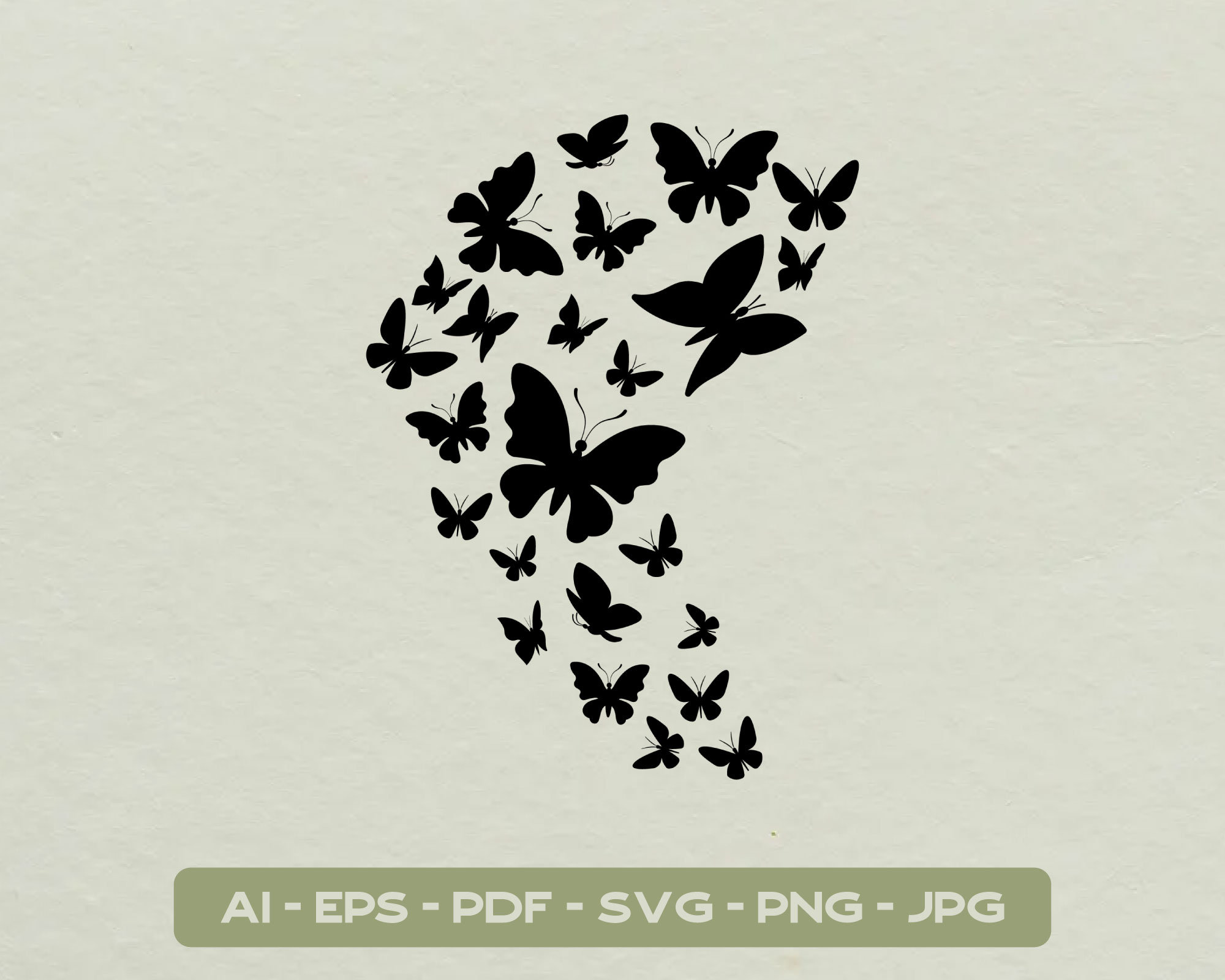 Butterfly Swarm Svg Butterfly Svg Digital Download Layered - Etsy