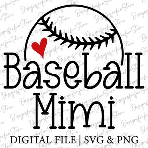 Baseball Mimi Svg, Heart Svg, Sports Svg, Baseball Svg, Sports Mimi Svg ...