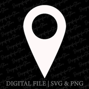 Location Pin Svg, Digital Download, Map Pin Svg, Silhouette, Map Marker ...