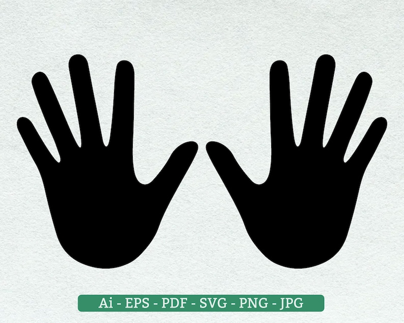 Hand Svg Digital Download Handprint Svg Human Hand Svg | Etsy UK