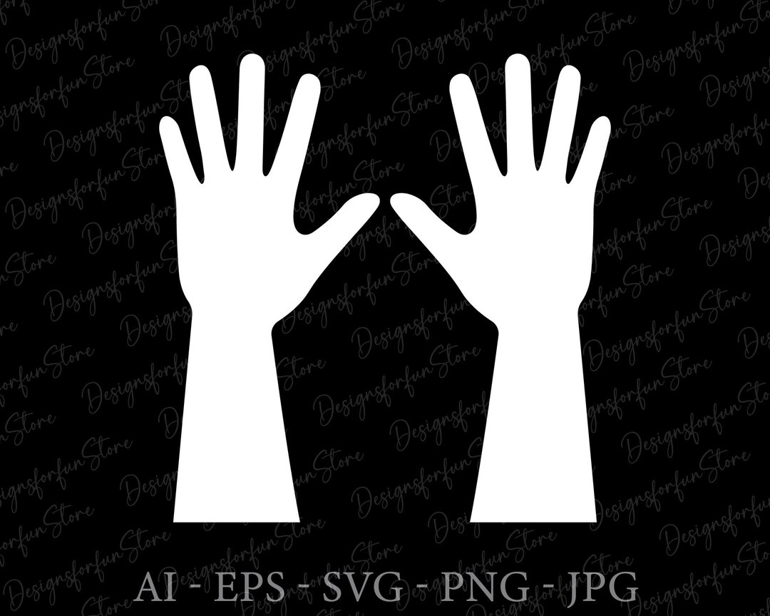 Hand Svg, Digital Download, Handprint Svg, Human Hand Svg, Silhouette ...