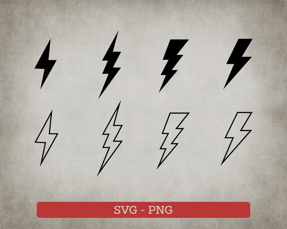 Lightning Bolt Svg Digital Download Thunder Bolt Svg Flash - Etsy