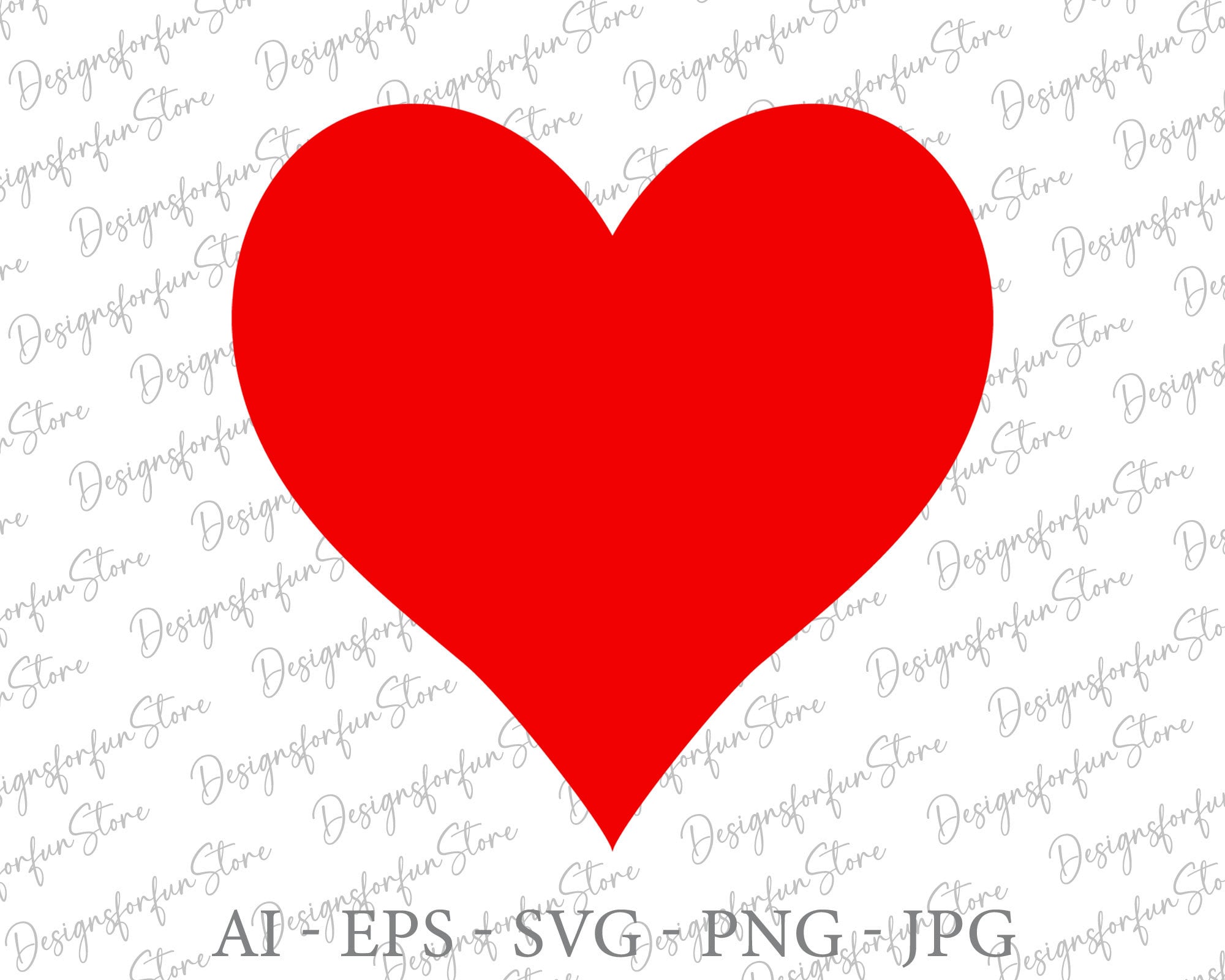 Red Heart Svg Simple Heart Svg Digital Download Heart Png - Etsy