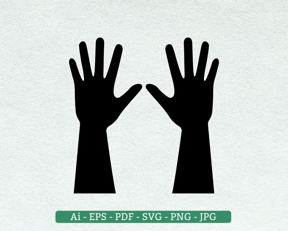 Hand Svg Digital Download Handprint Svg Human Hand Svg | Etsy UK