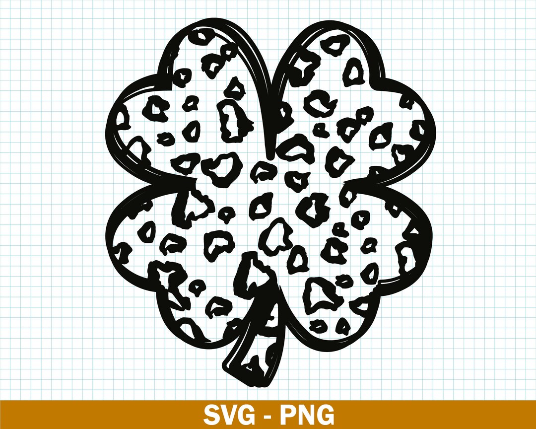 Leopard Print Shamrock Svg St Patricks Day Svg Digital - Etsy