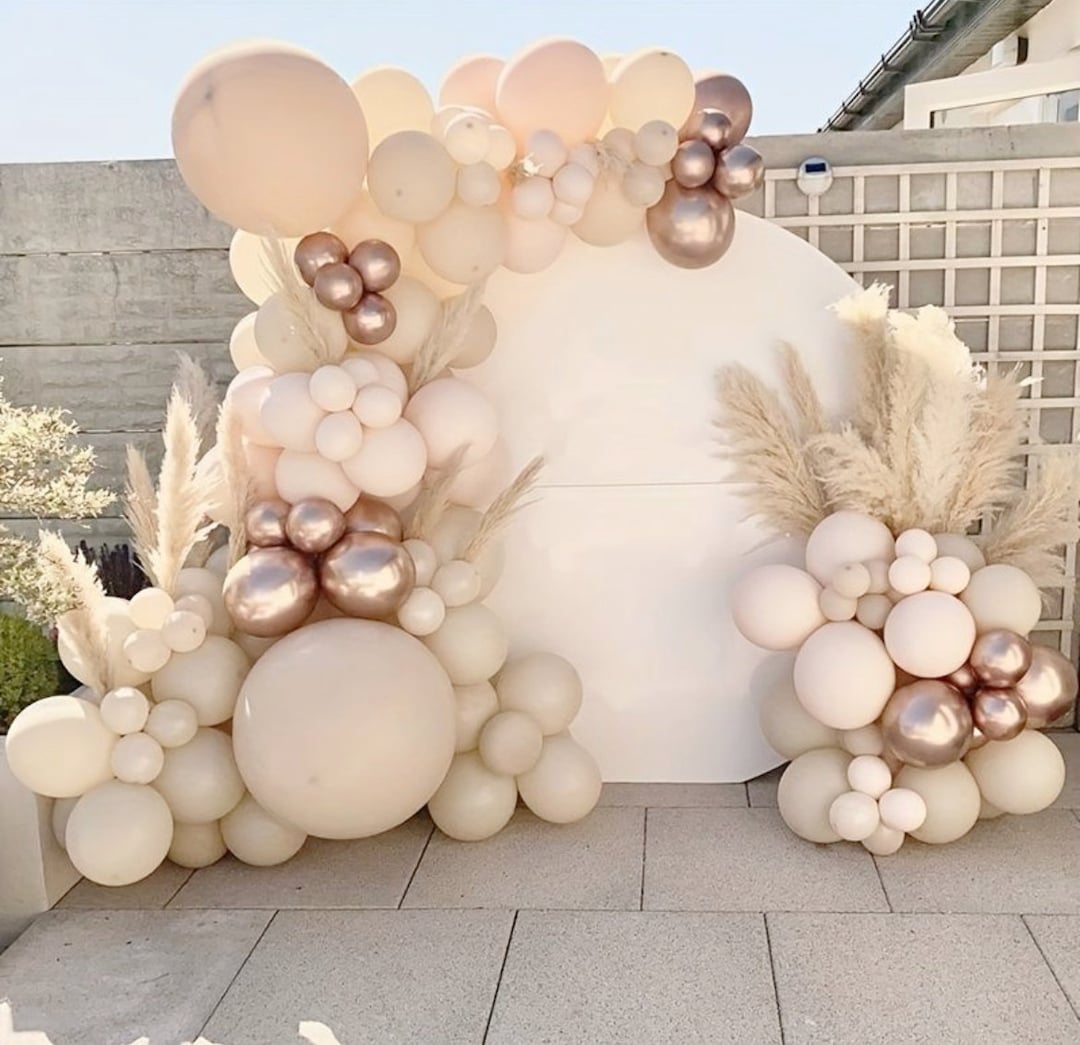 Cream Beige Balloon Garland Wedding Birthday Party Decoration Babllons ...