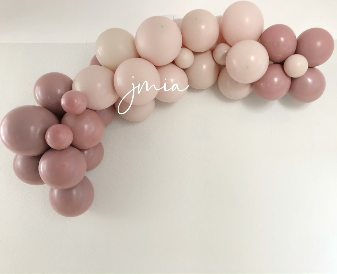 Retro Pink Balloon Garland for Wedding, Baby Shower, Bridal Shower, Old ...