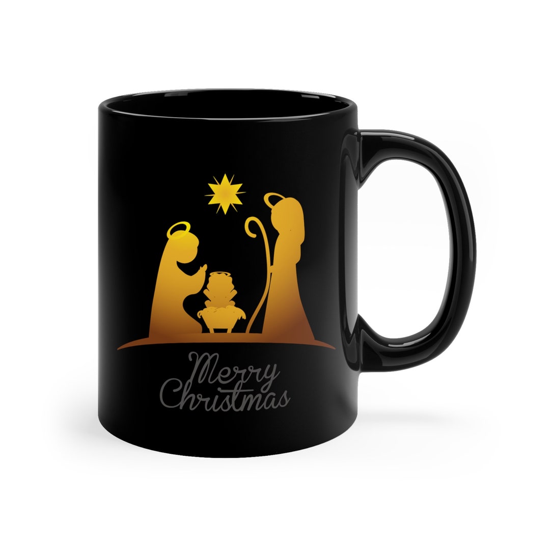 Golden Nativity Christmas Mug, Christmas, Jesus, Nativity, Religious ...