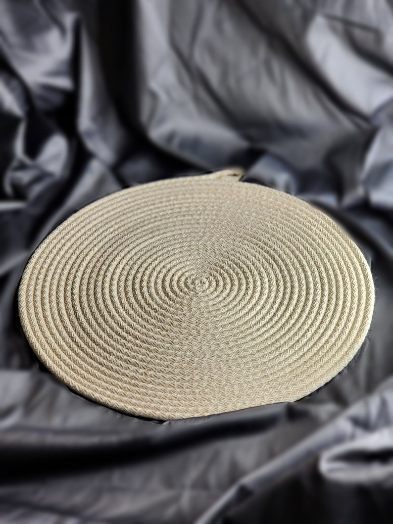 Cotton Rope Placemats and Coasters, Natural Cotton Braided Placemats ...