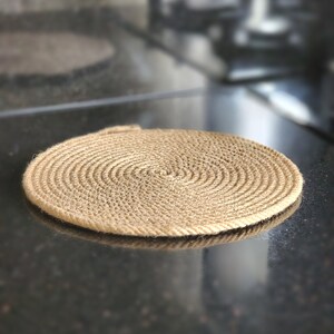 Handmade Jute Rope Trivet: 10" Rustic Table Decor - Etsy