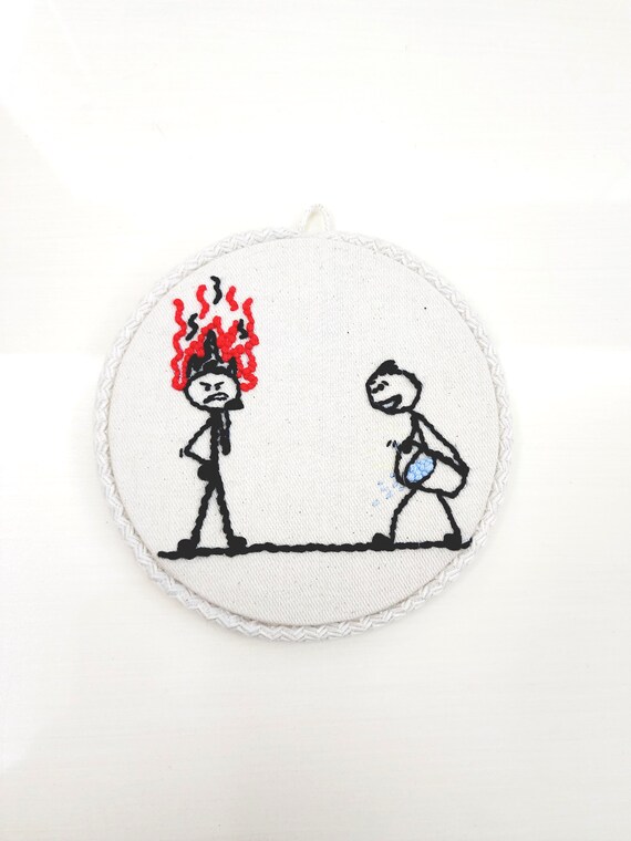 Funny Stickman Punch Needle Wall Decor Funny Hanging Door - Etsy