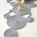 Gray Luxury Rope Table Runner, Handmade Centerpiece , Sewn Table Mats ...